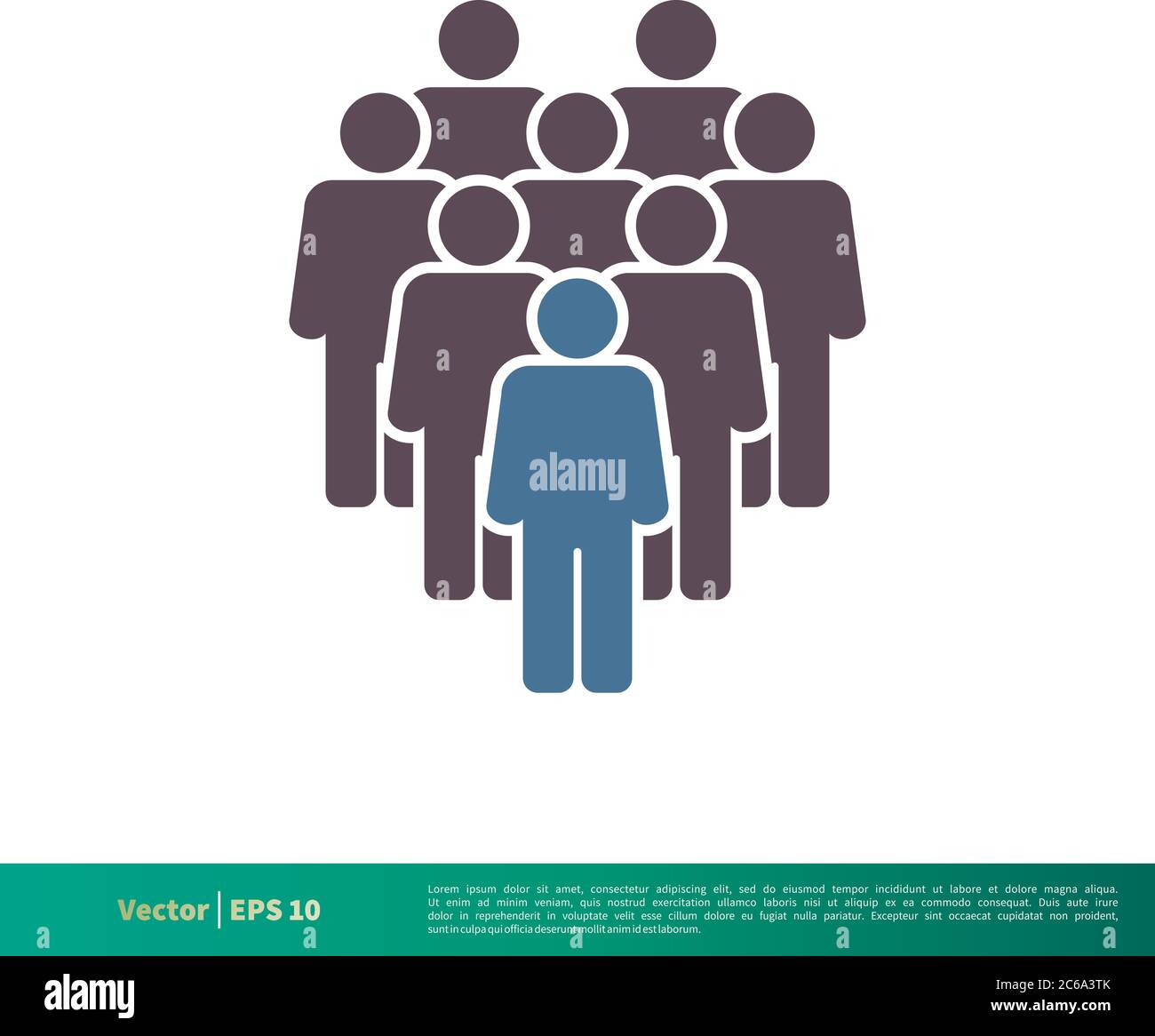 Human Shape, People, Crowd icon Vector Logo Template Illustration ...