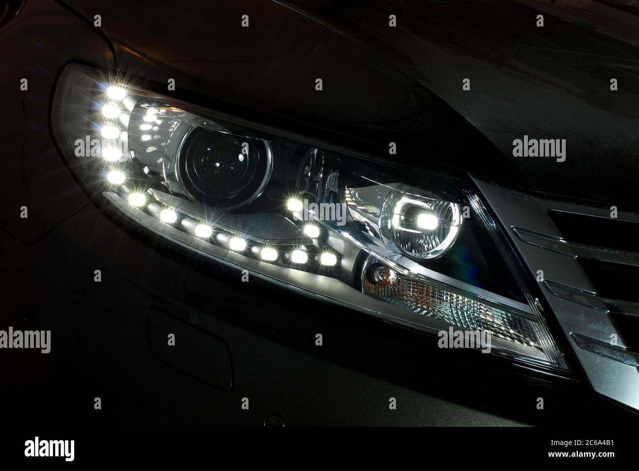 Car led headlight Stock Photo - Alamy