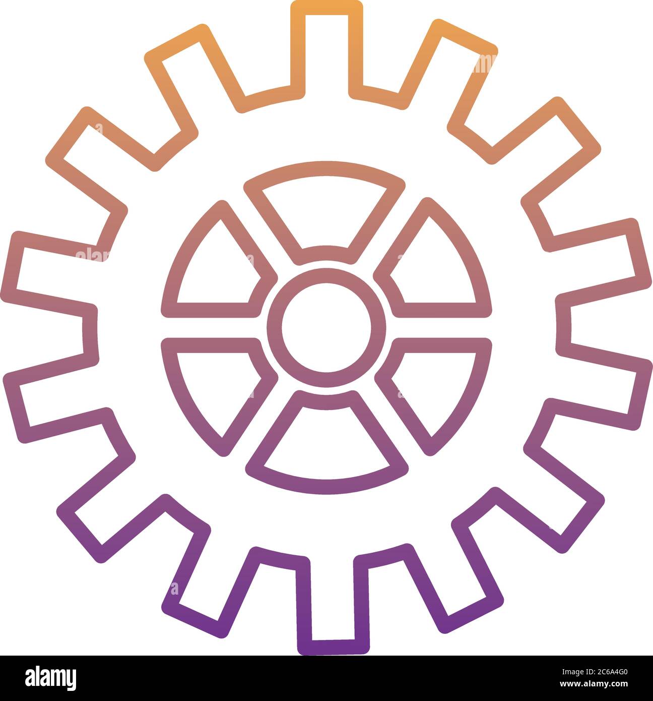 gear machine work gradient line style icon vector illustration design ...