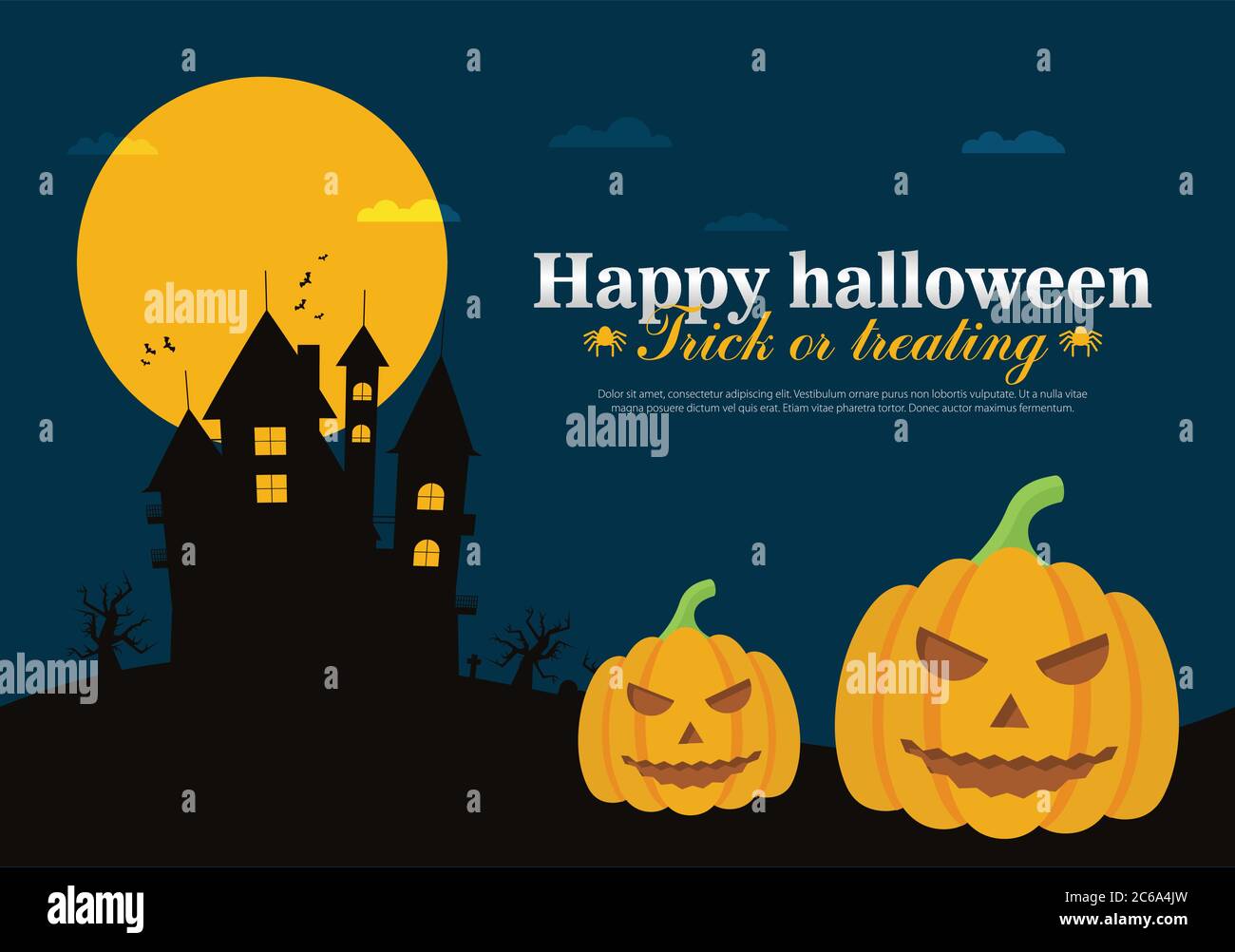 Pumpkin on clouds background Stock Vector Images - Alamy