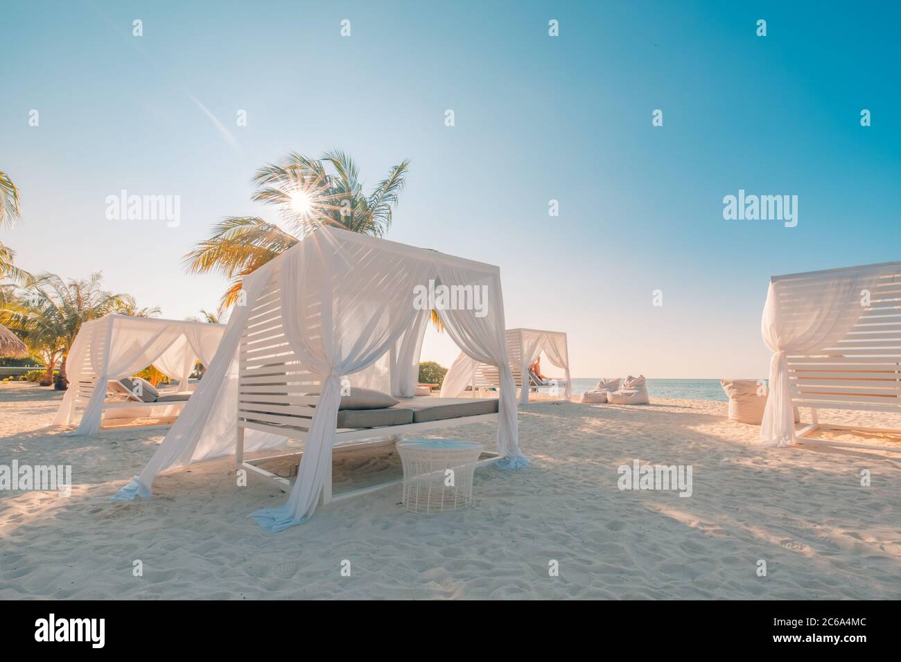 White canopy at sunset hi-res stock photography and images - Alamy