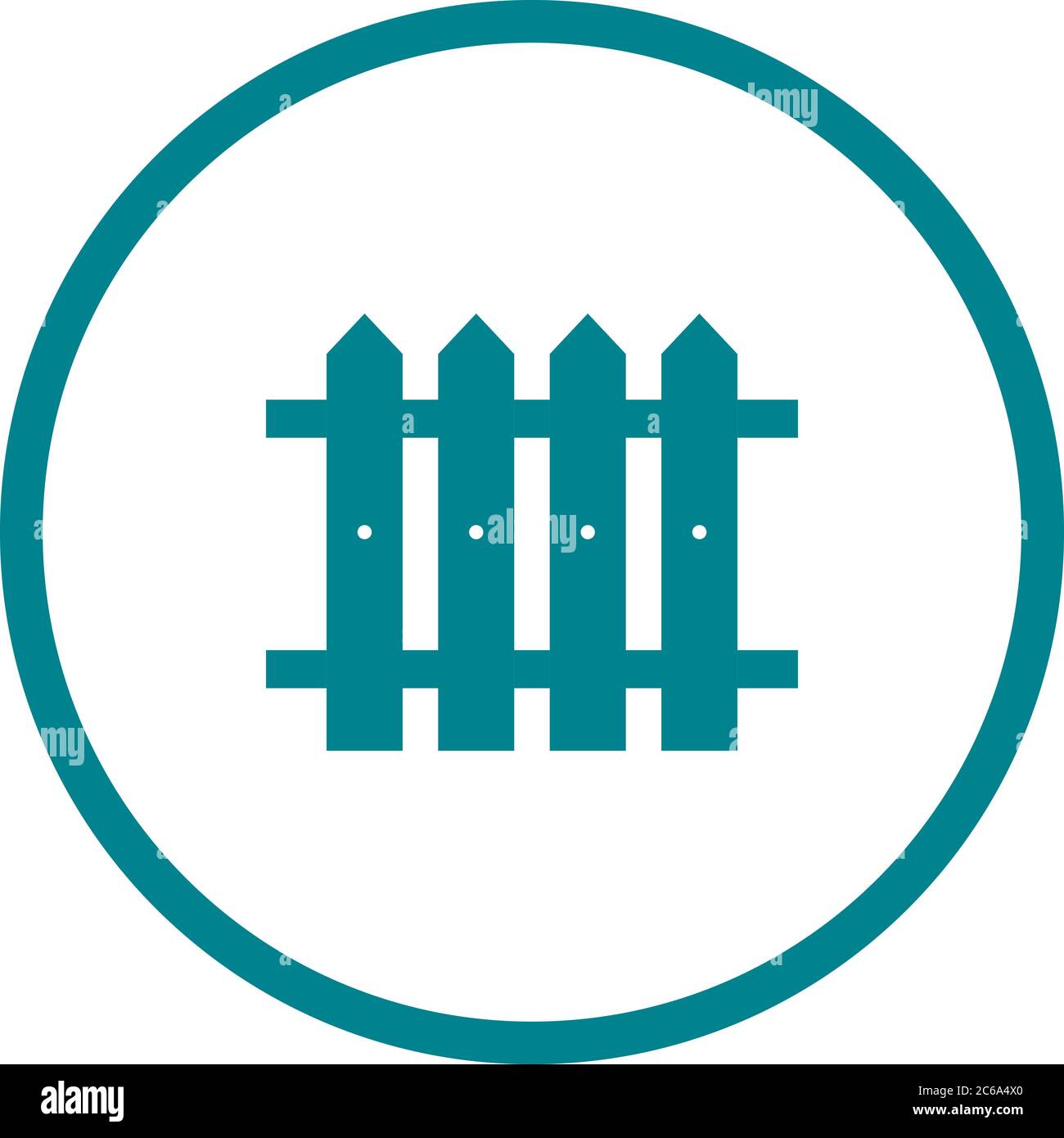 Unique Fence Glyph Vector Icon Stock Vector Image & Art - Alamy