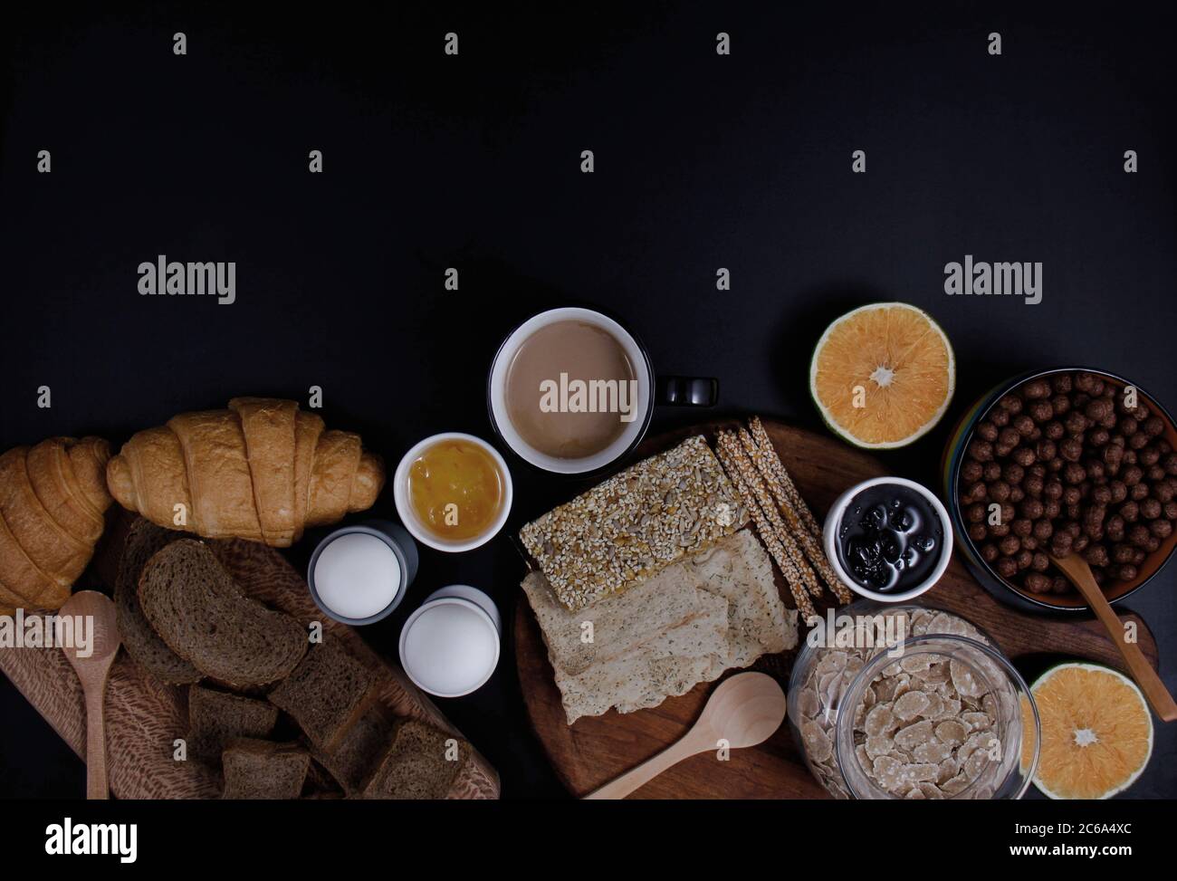 Breakfast layout hi-res stock photography and images - Alamy