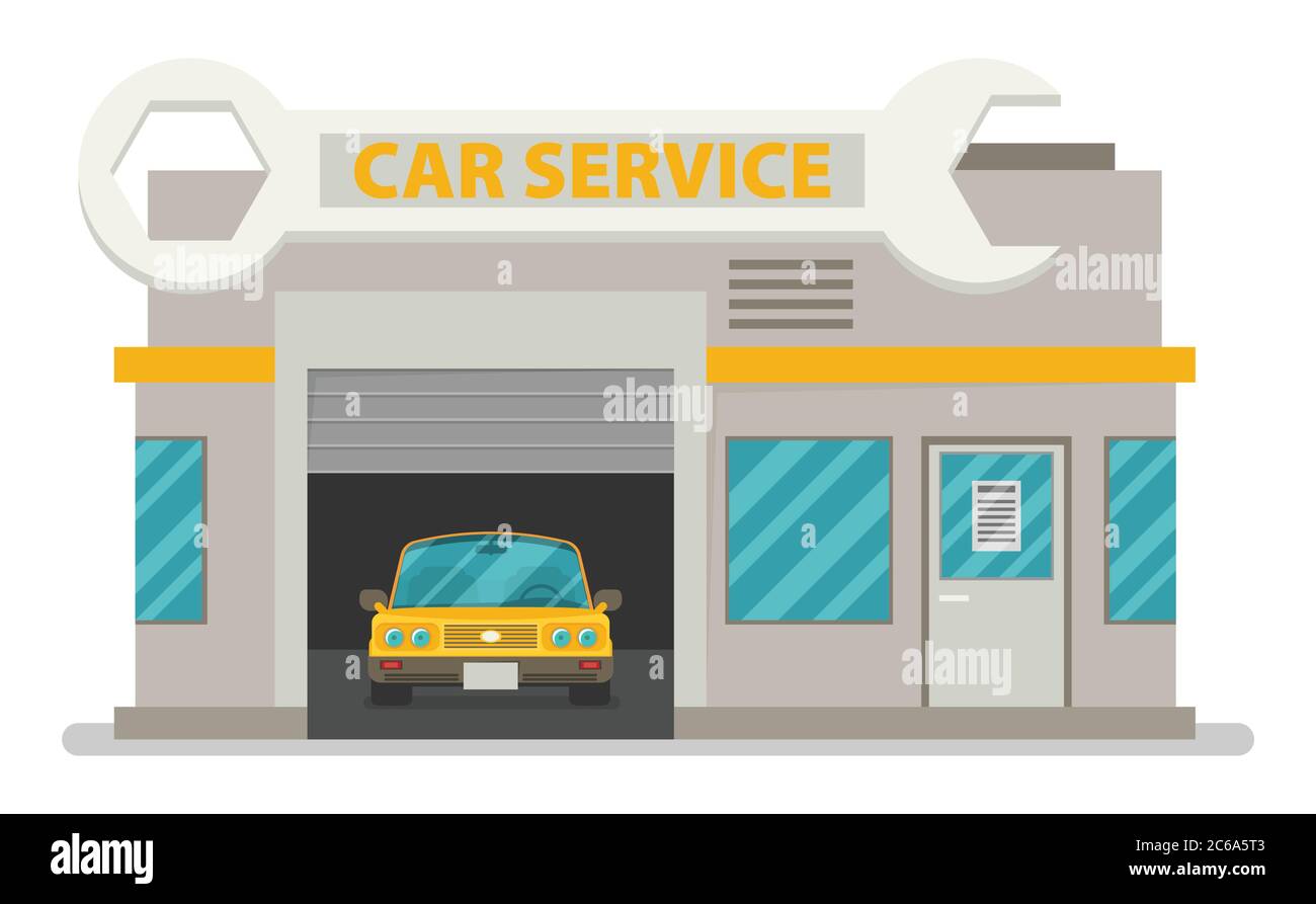 Vector Car Service flat Stock Vector Image & Art - Alamy