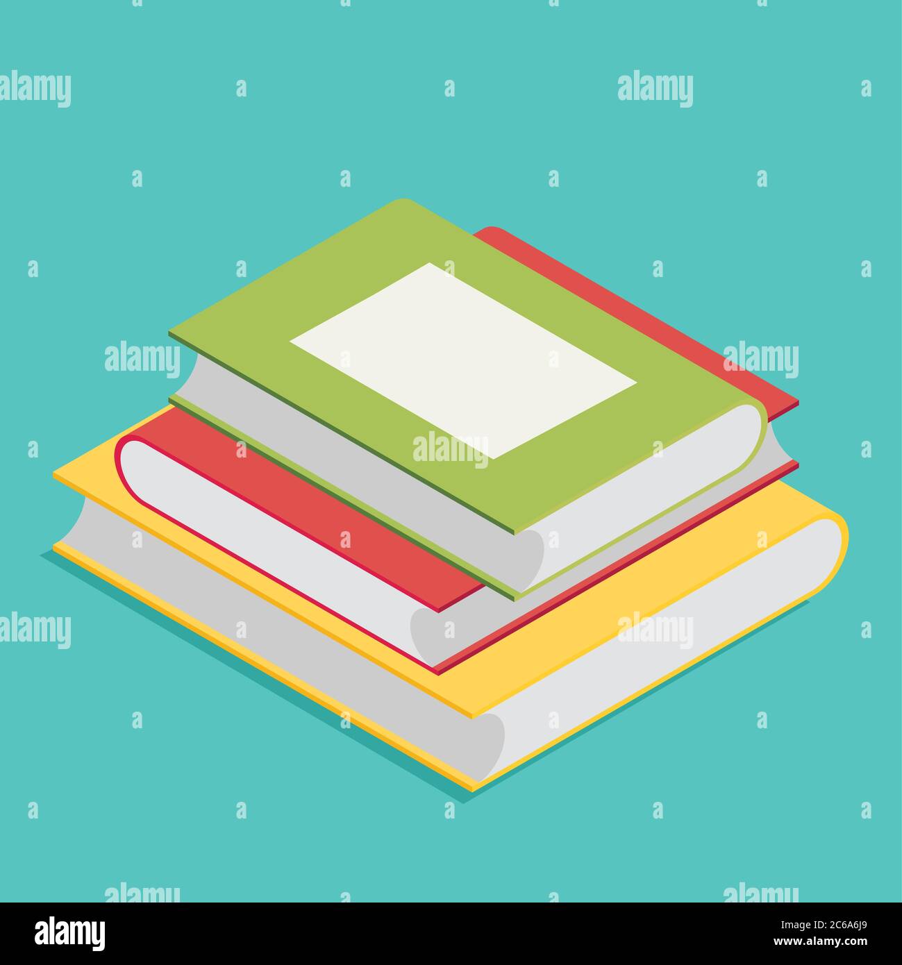 Isometric book icon vector illustration in flat design style Stock ...