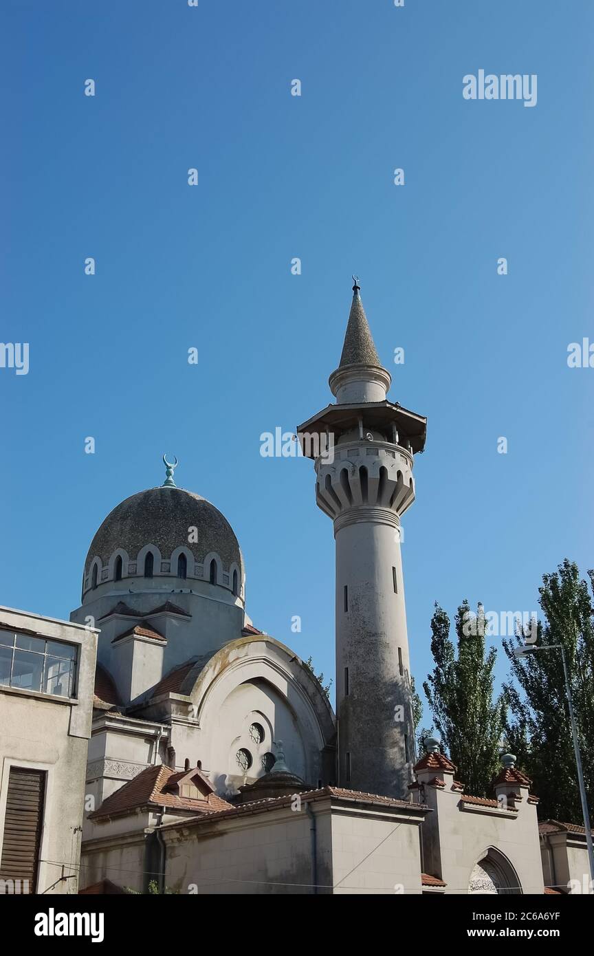 View of the old mosque in the city center of Constanta in Romania Stock ...