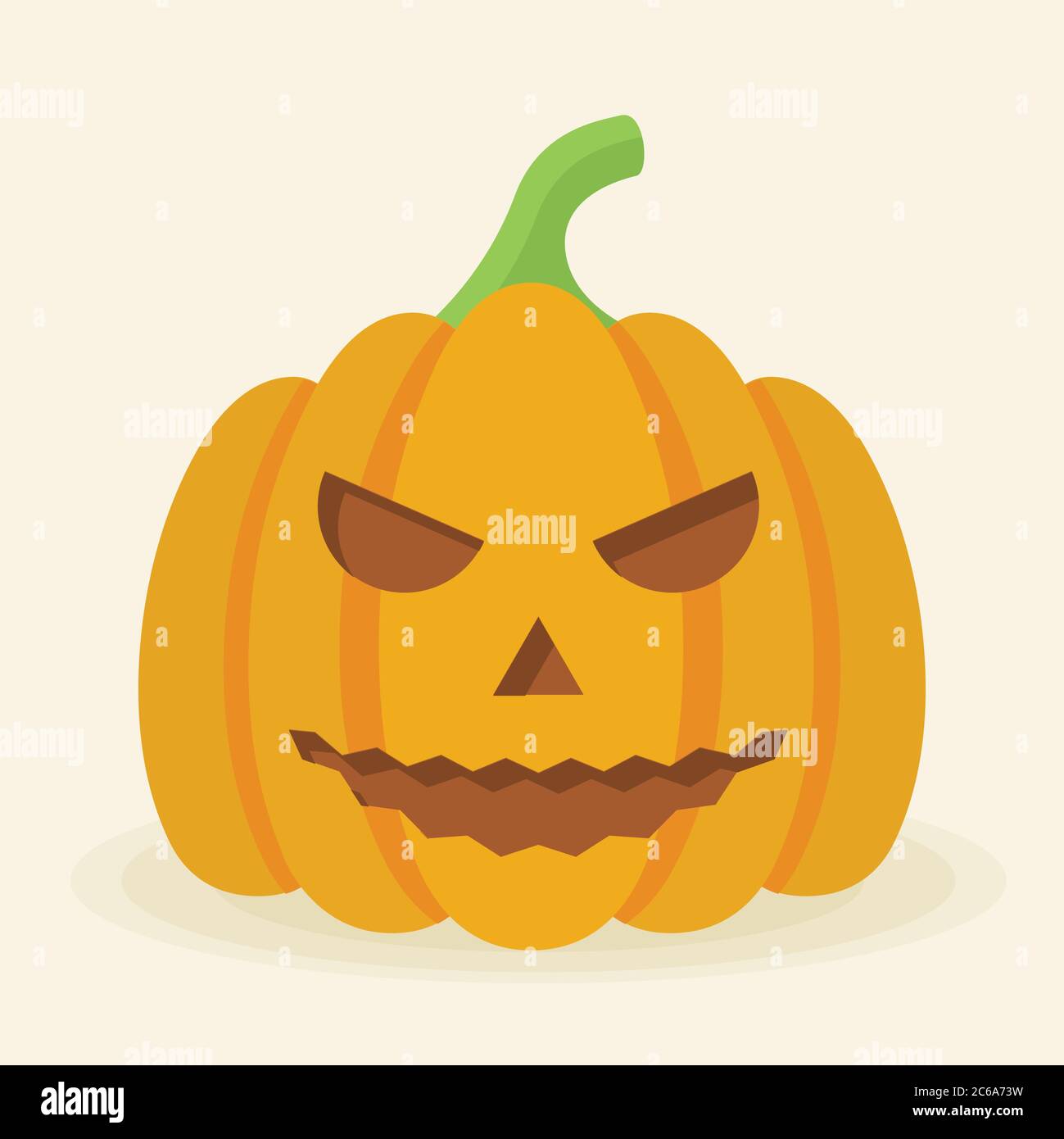 Halloween Pumpkin Icon. Isolated evil pumkin vector illustration Stock ...