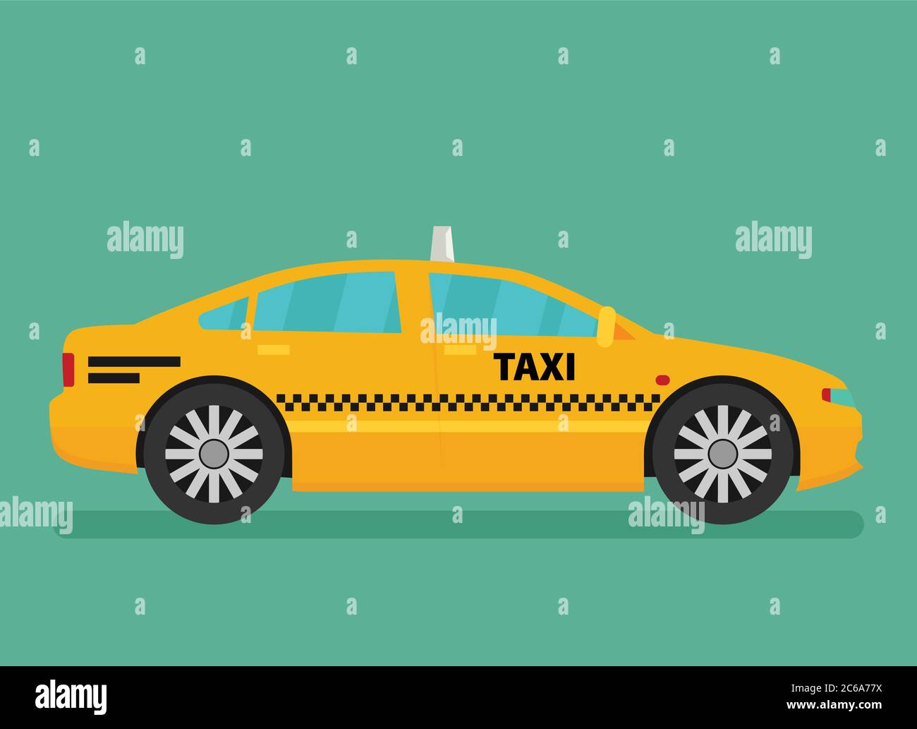 Taxi car flat design Stock Vector Image & Art - Alamy