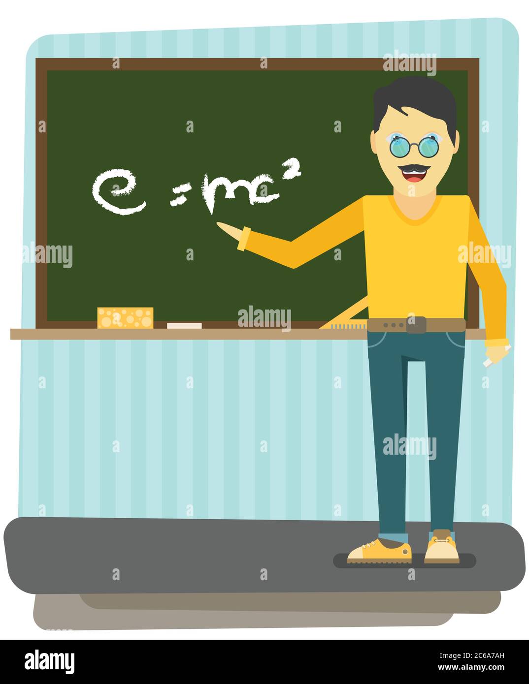 Character - teacher, education concept. Vector illustration, flat style ...