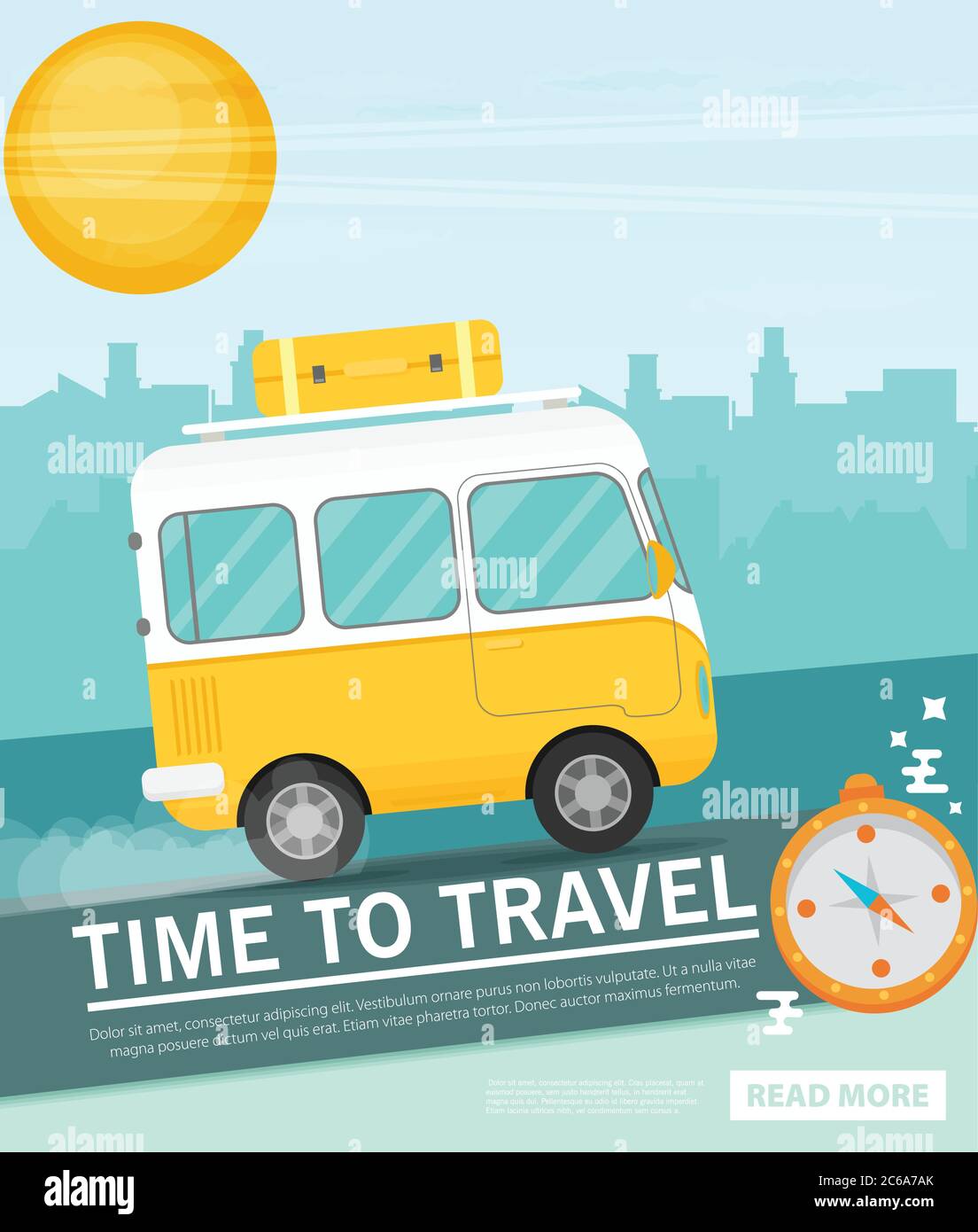 Vacation travelling concept. Flat design illustration Stock Vector ...