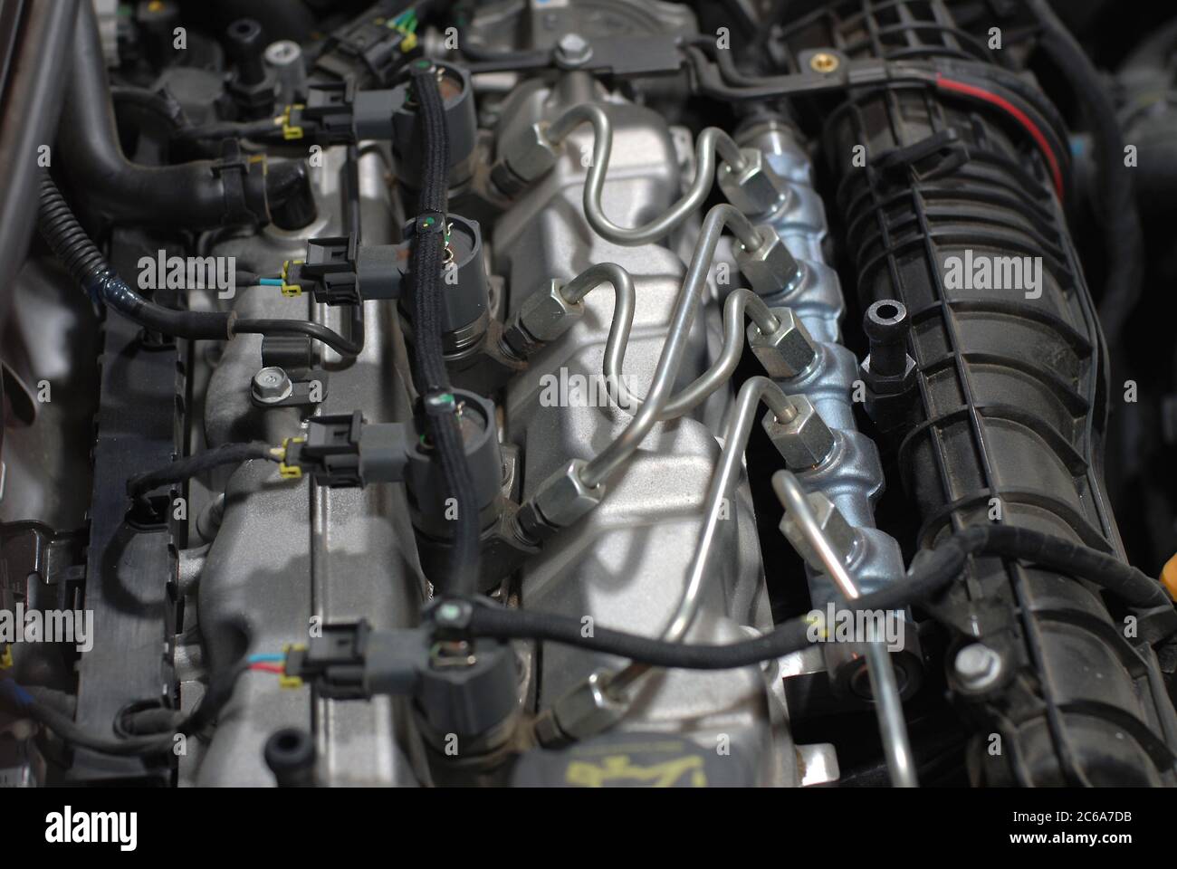 common rail on the diesel engine Stock Photo - Alamy