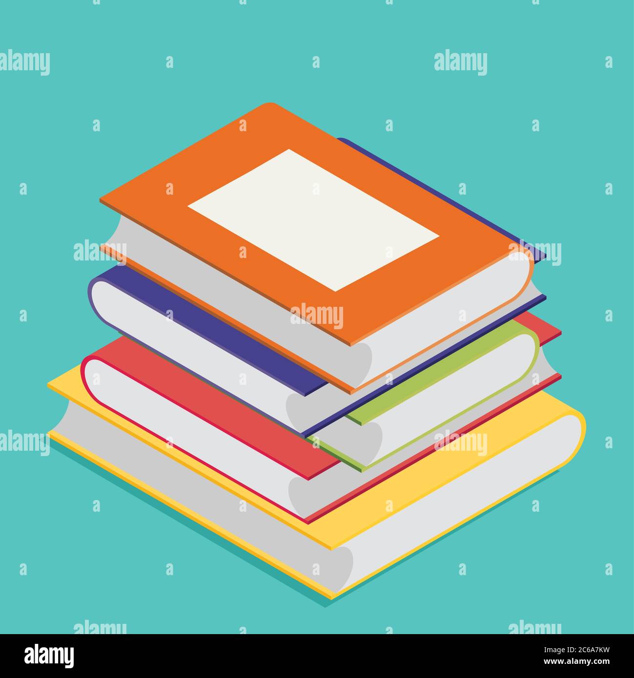 Isometric book icon vector illustration in flat design style Stock ...