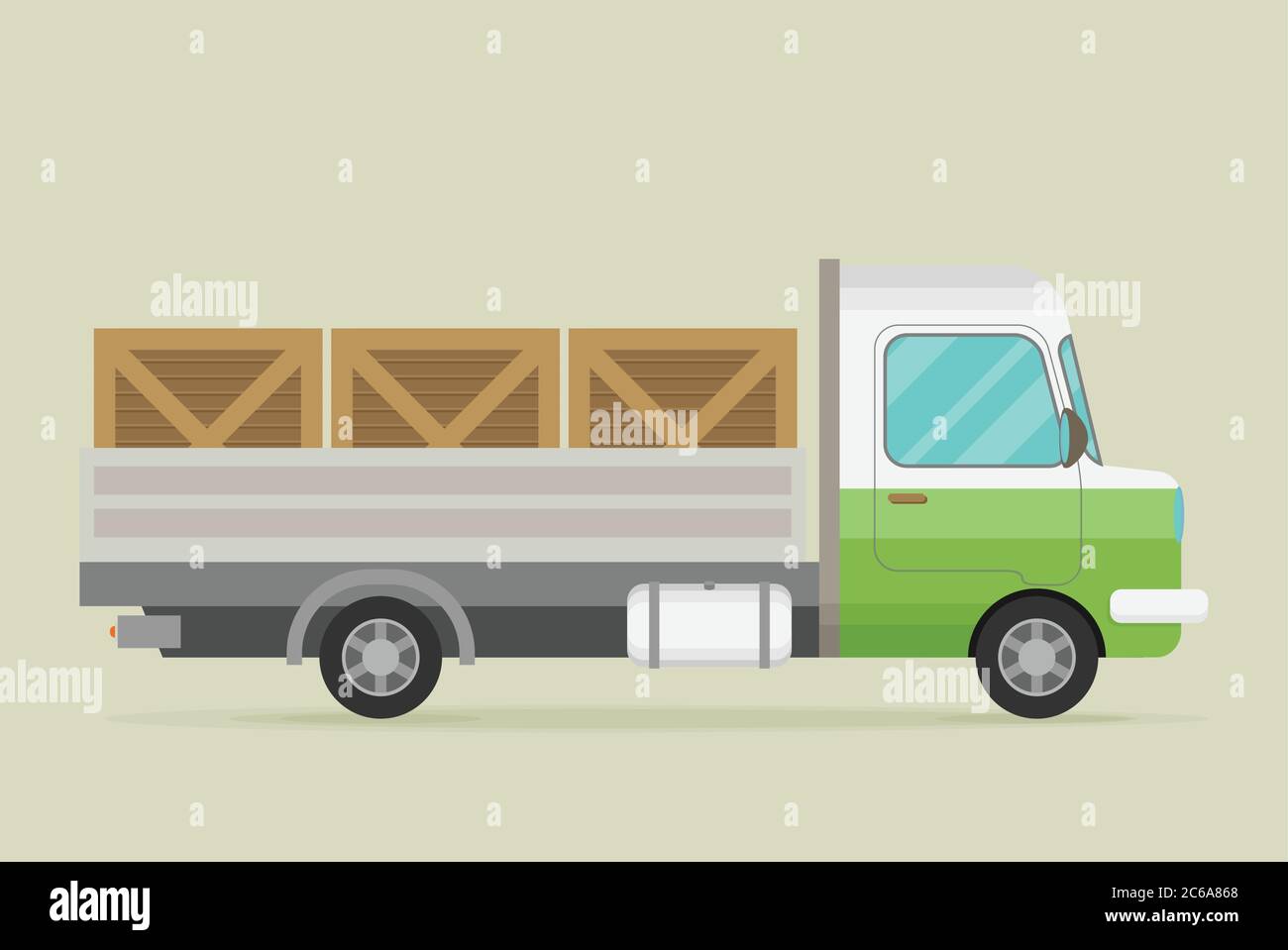 Logistics wooden packaging Stock Vector Images - Alamy