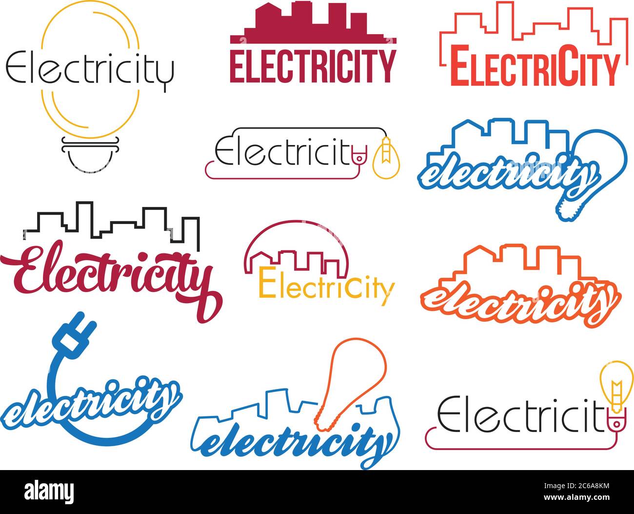 Electric logo vector in flat style Stock Vector Image & Art - Alamy