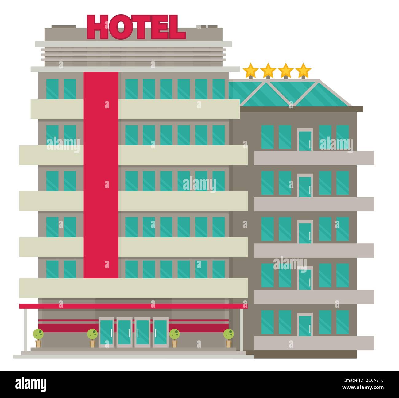 Hotel Flat vector illustration Stock Vector Image & Art - Alamy