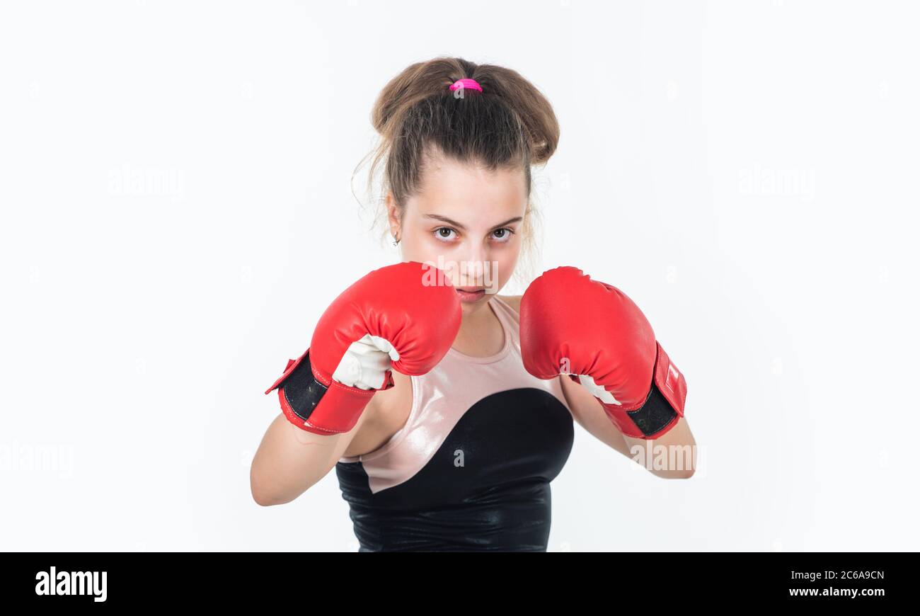 ready to fight. healthy lifestyle. energetic kids power. child punching ...