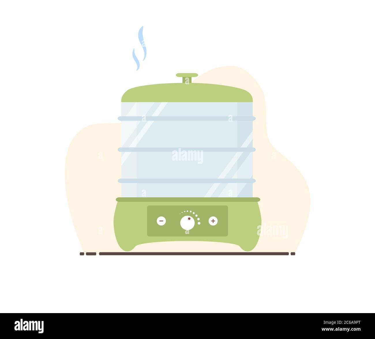 Electric food dehydrator or dryer machine. Healthy diet concept. Flat ...