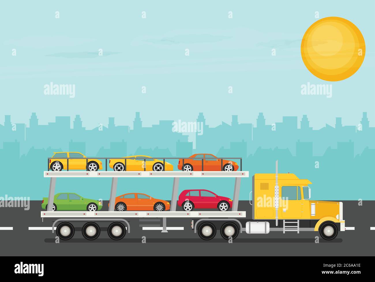 Ambulance on route Stock Vector Images - Alamy