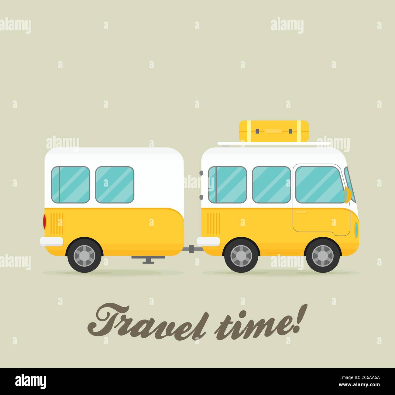 Tourist car mobile home Stock Vector Images - Alamy