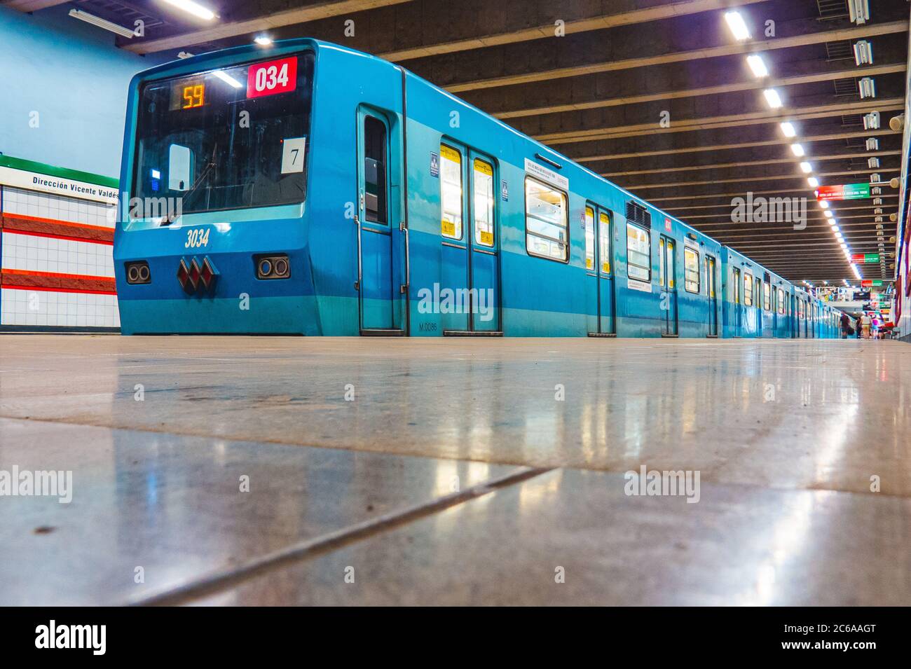 Santiago, Chile - January 2015: A Metro de Santiago train at Line 5 ...
