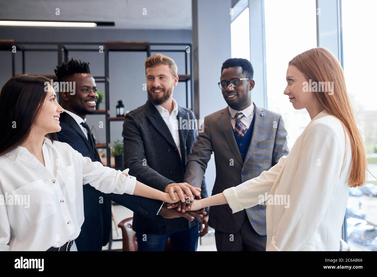 Multi-ethnic, interracial friendship, partnership concept ...