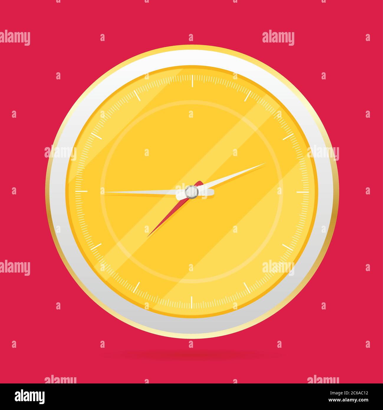 Vector picture of round analog clock face, watch Stock Vector Image ...