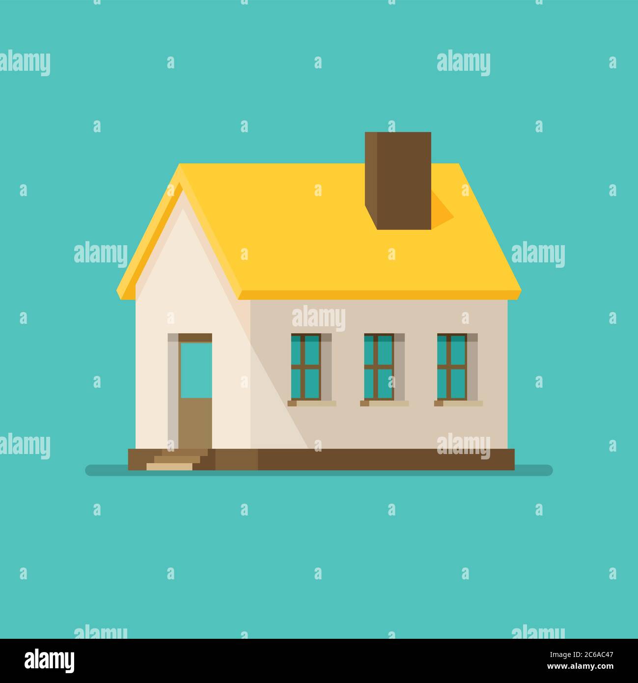 House. flat style vector illustration Stock Vector Image & Art - Alamy