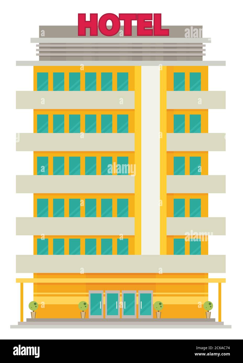 Hotel Flat vector illustration Stock Vector Image & Art - Alamy