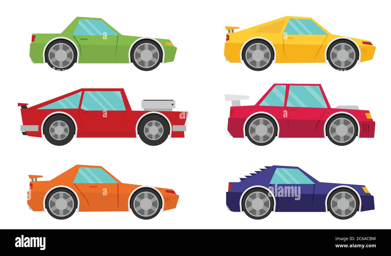 Set of cartoon cars. Flat vector Stock Vector Image & Art - Alamy