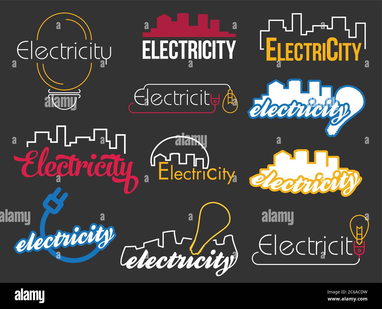 Electric logo vector in flat style Stock Vector Image & Art - Alamy