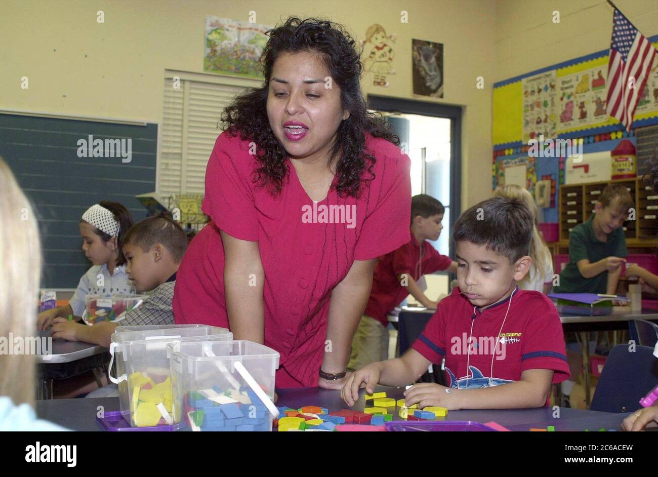 Austin, Texas USA, August 14 2000: On the first day of school ...