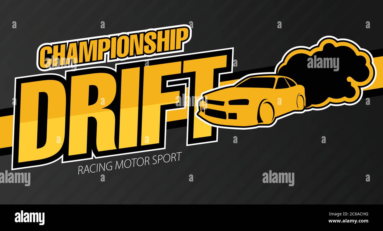 Race Car Drifting.Vector flat banner Stock Vector Image & Art - Alamy