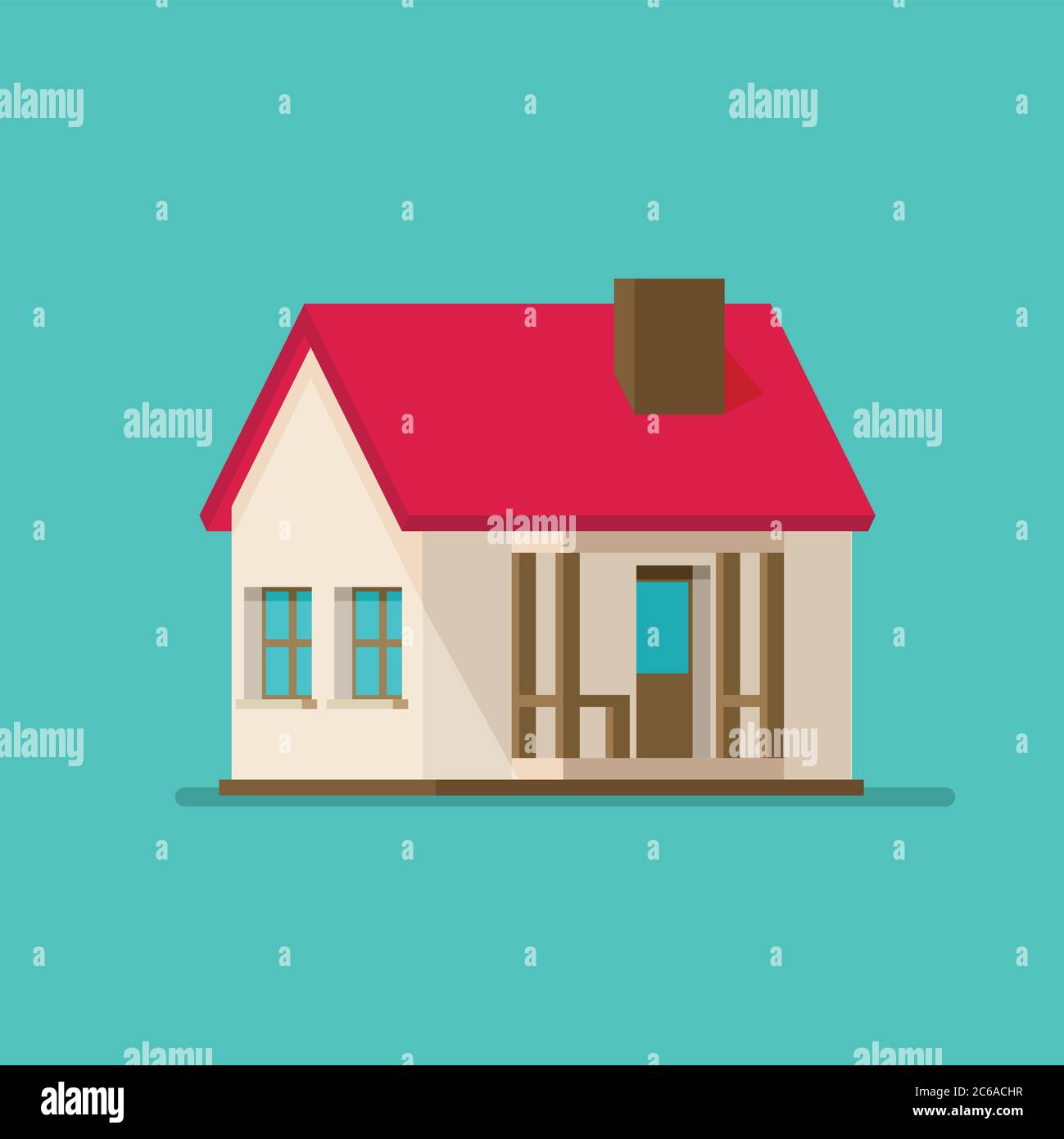 House. flat style vector illustration Stock Vector Image & Art - Alamy