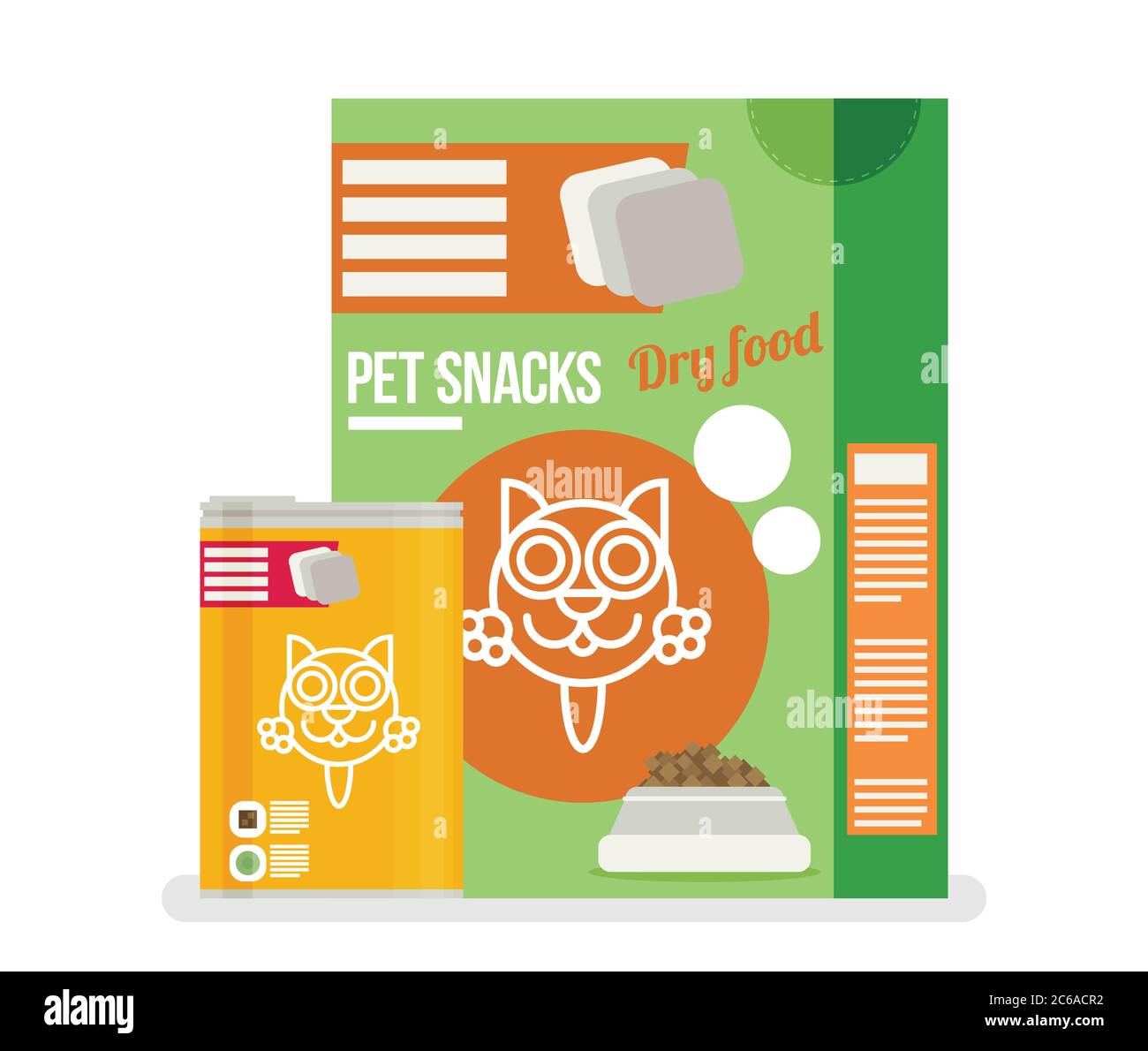 Vector icon of cat food set. Icon design for illustration, pet shop ...