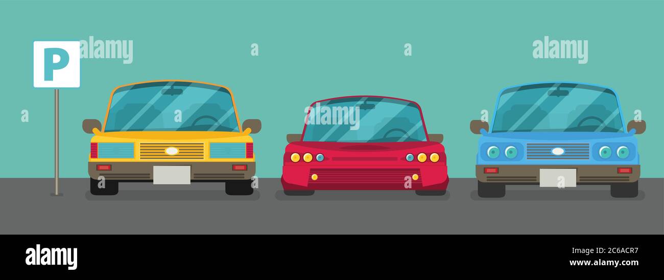 Parking zone. Vector element of graphical design. Flat style Stock ...