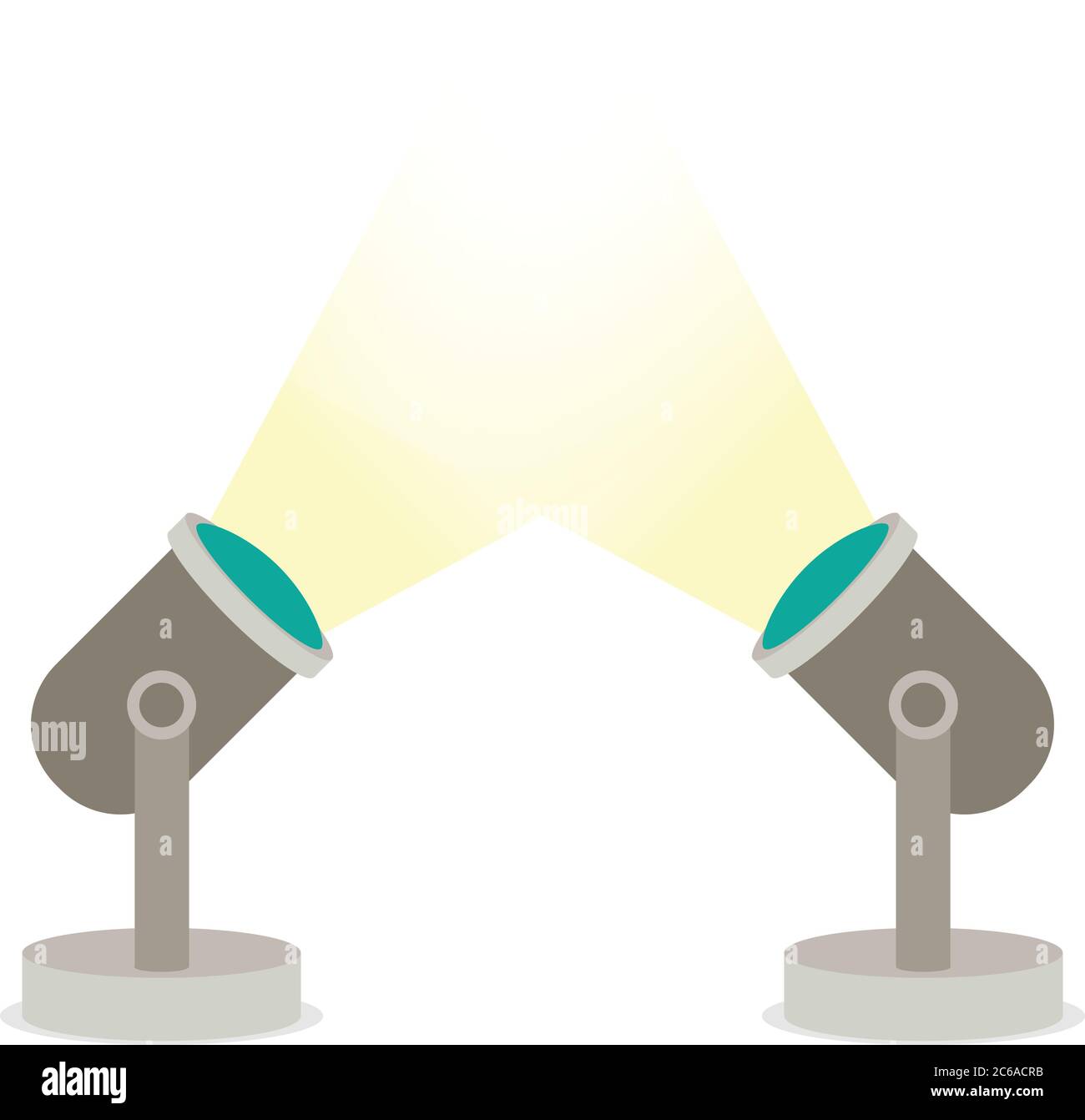 Two spotlights icon in flat style Stock Vector Image & Art - Alamy