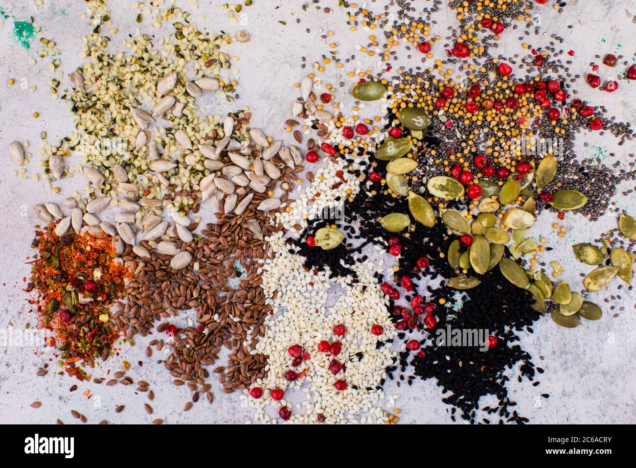 Various mixed pepper seeds hi-res stock photography and images - Alamy