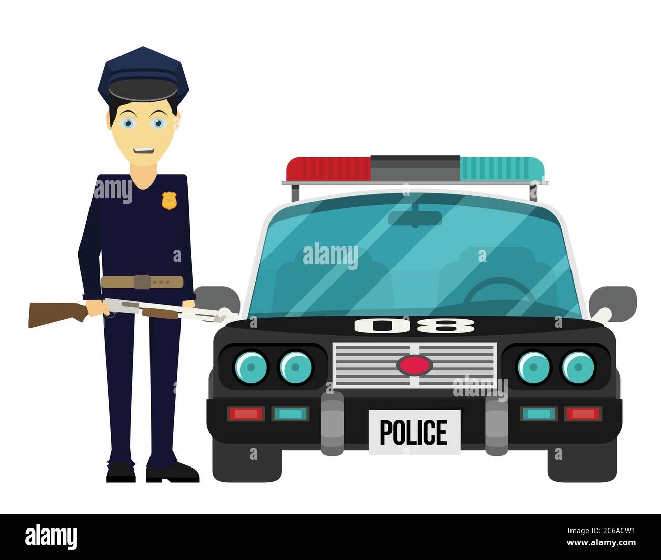 Law enforcement officer vector vectors hi-res stock photography and ...