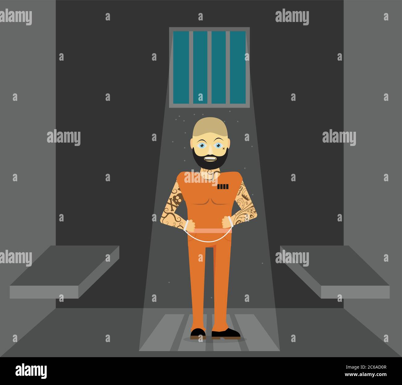 Prisoner, flat vector illustration of prison Stock Vector Image & Art ... Prisoner, flat vector illustration of prison Stock Vector Image & Art ...
