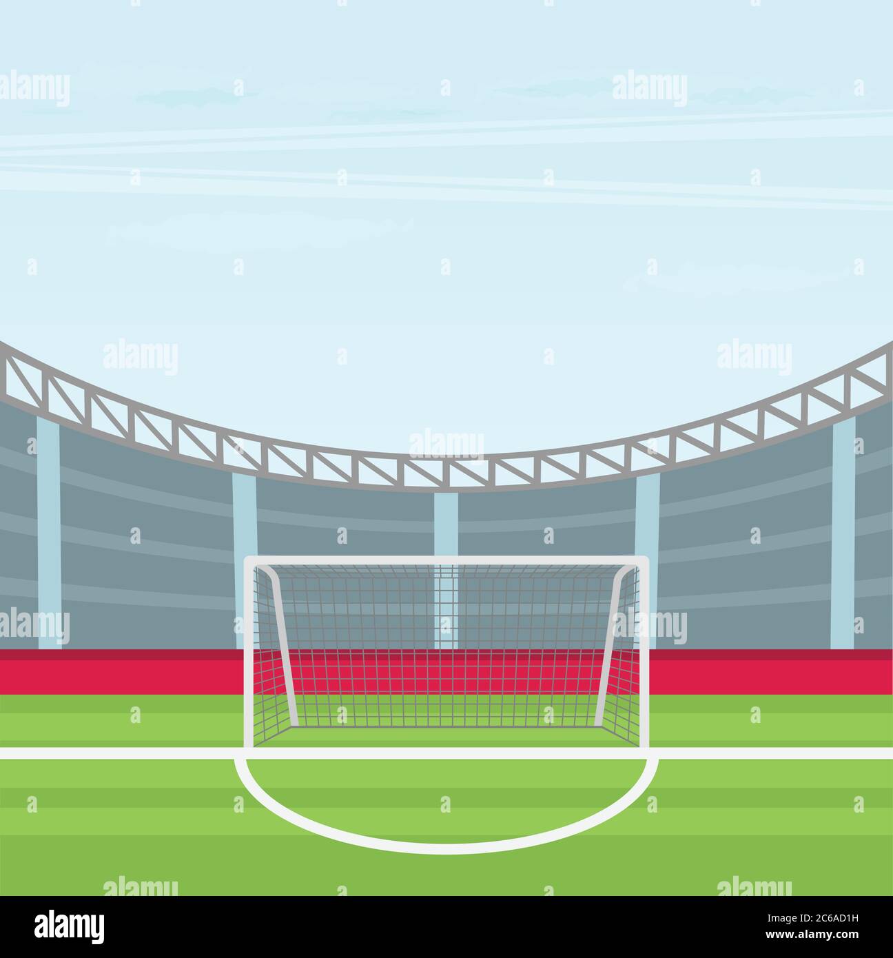 Background of football stadium vector flat design illustration Stock ...