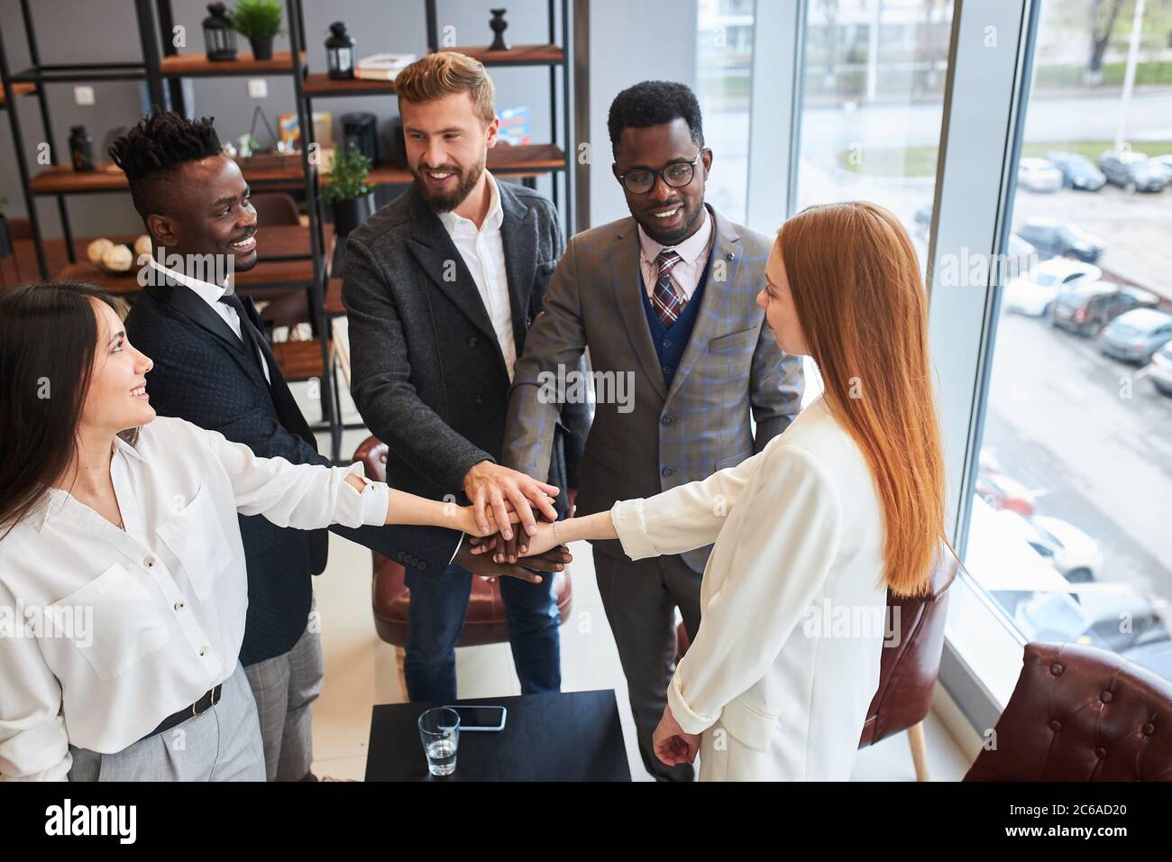 Multi-ethnic, interracial friendship, partnership concept ...