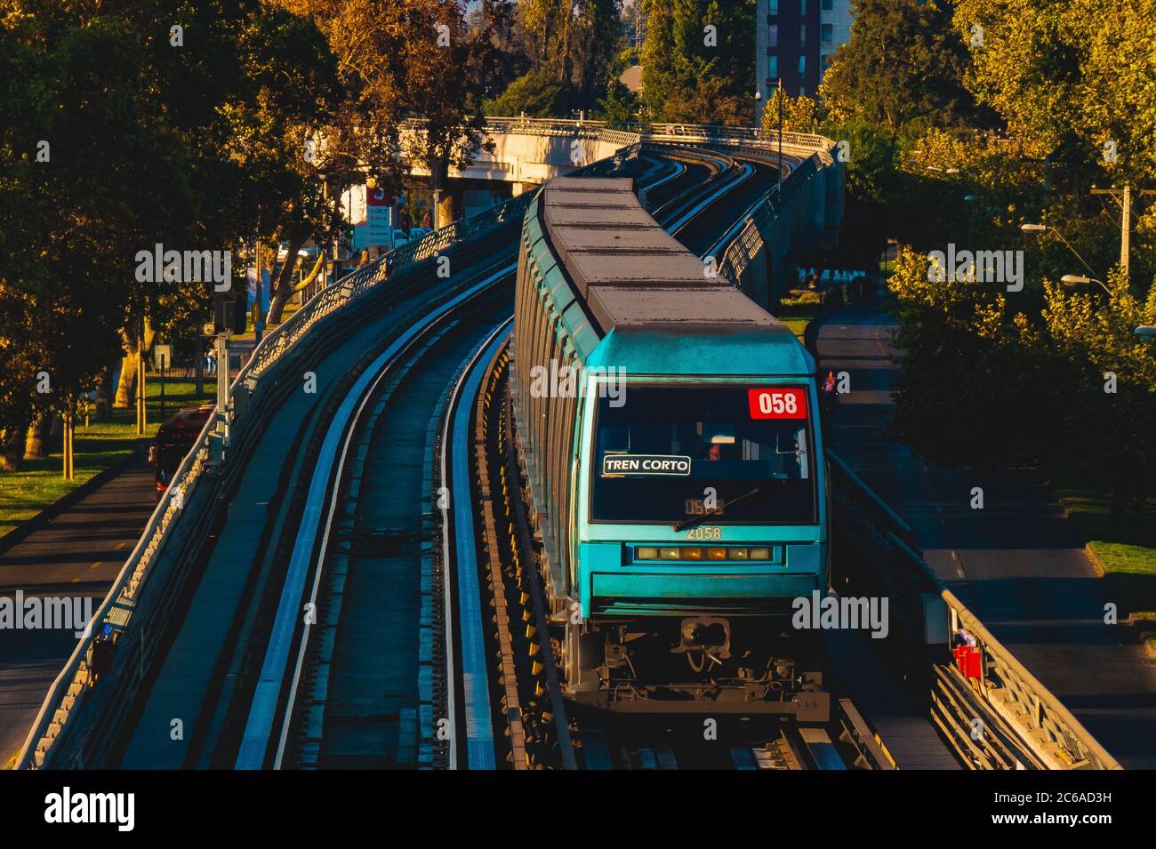 Santiago, Chile - March 2015: A Metro de Santiago train at Line 5 Stock ...
