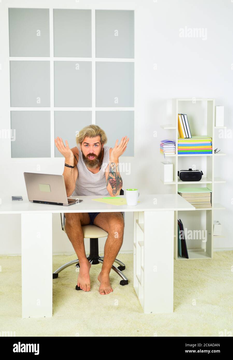 Barefoot guy working from hi-res stock photography and images - Alamy