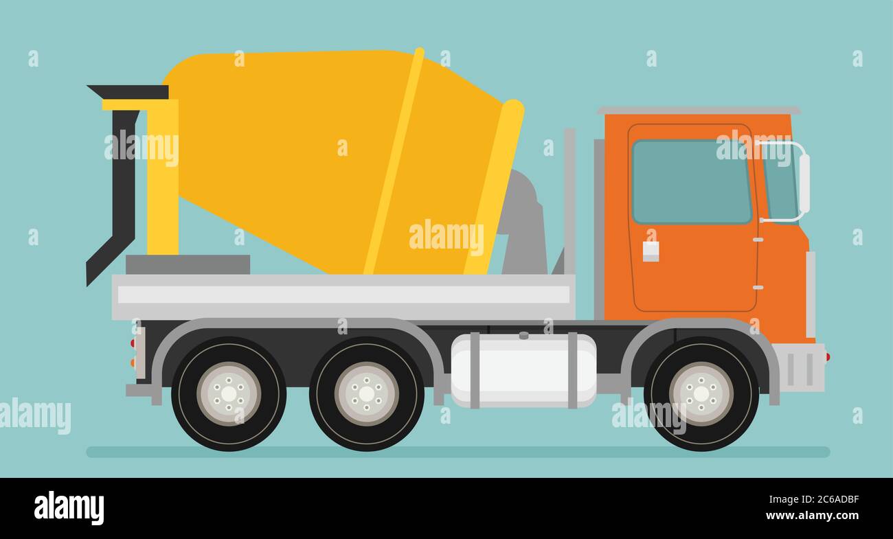 Cement mixer truck vector Stock Vector Image & Art - Alamy