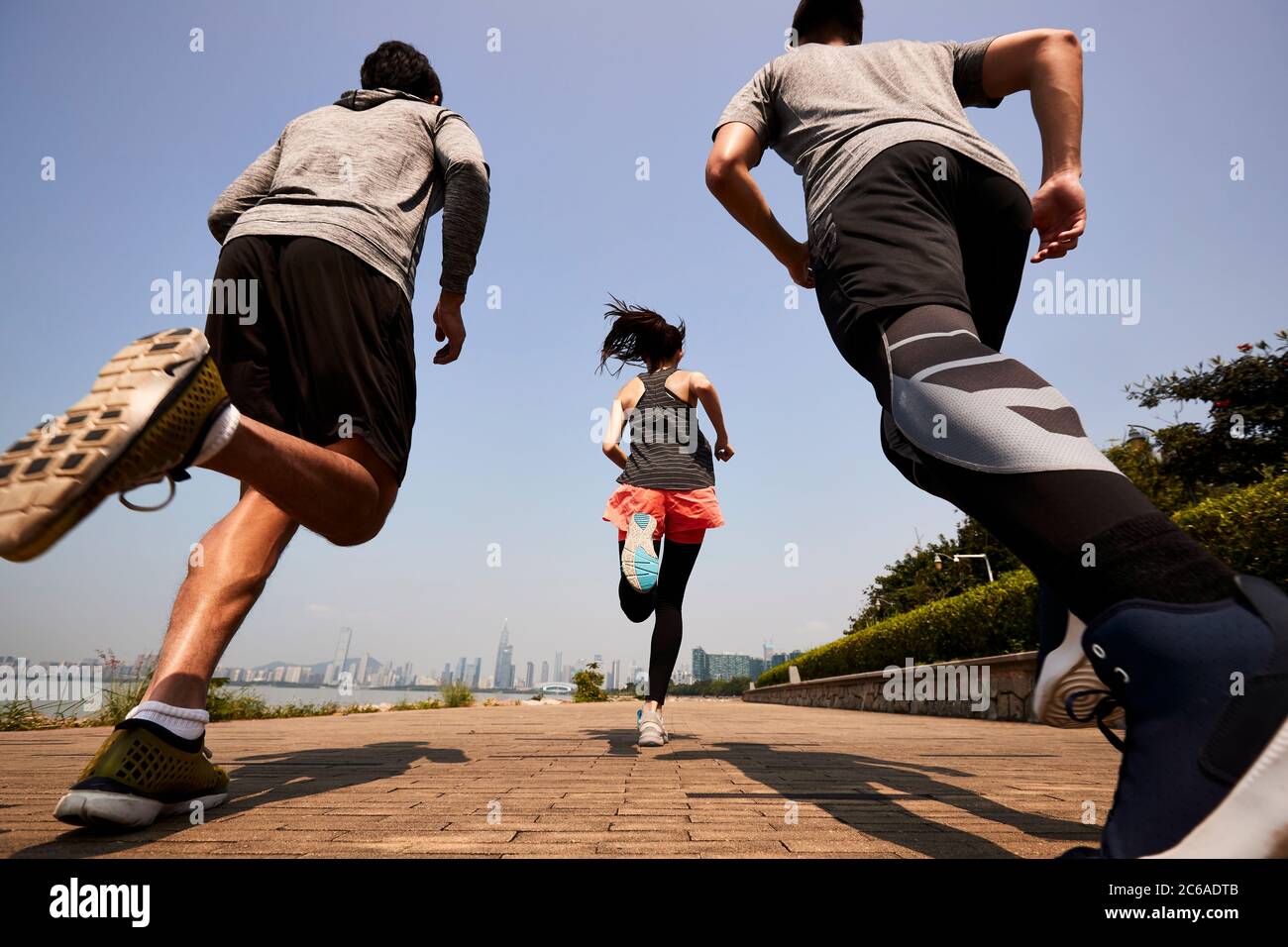 Man woman running back view hi-res stock photography and images - Alamy