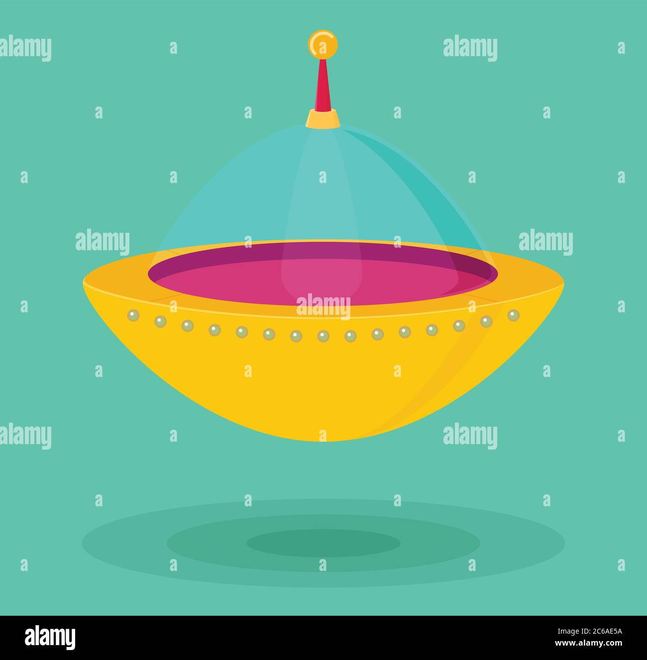 Spaceship, flat vector Stock Vector Image & Art - Alamy