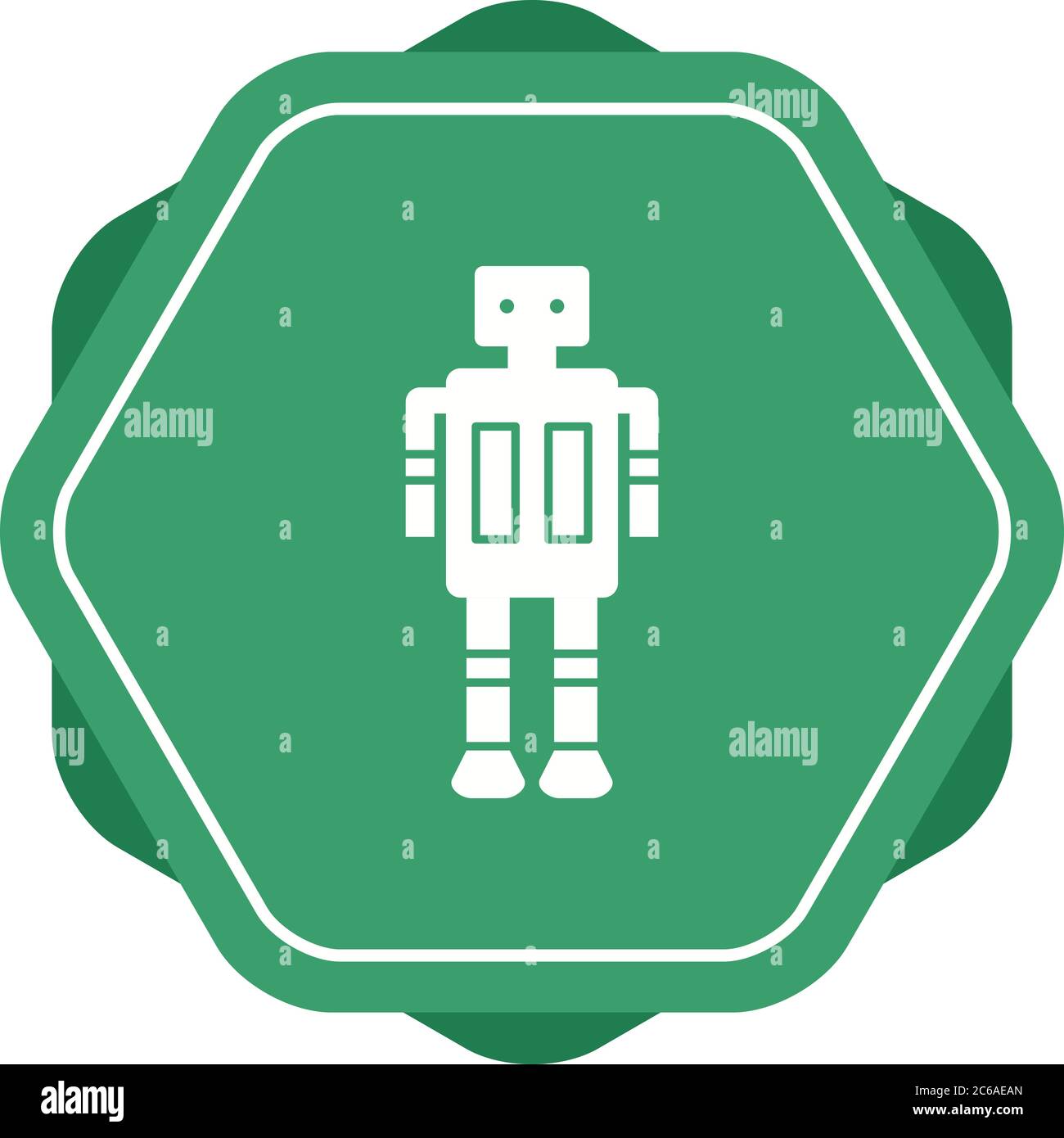 Unique Robot Vector Glyph Icon Stock Vector Image & Art - Alamy