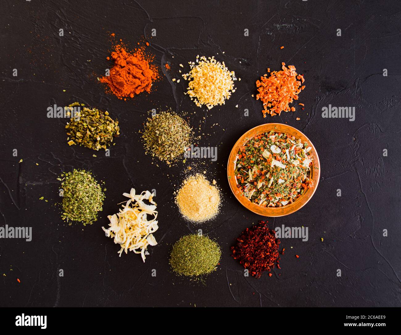 Collection of spices for seasoning the food Stock Photo - Alamy
