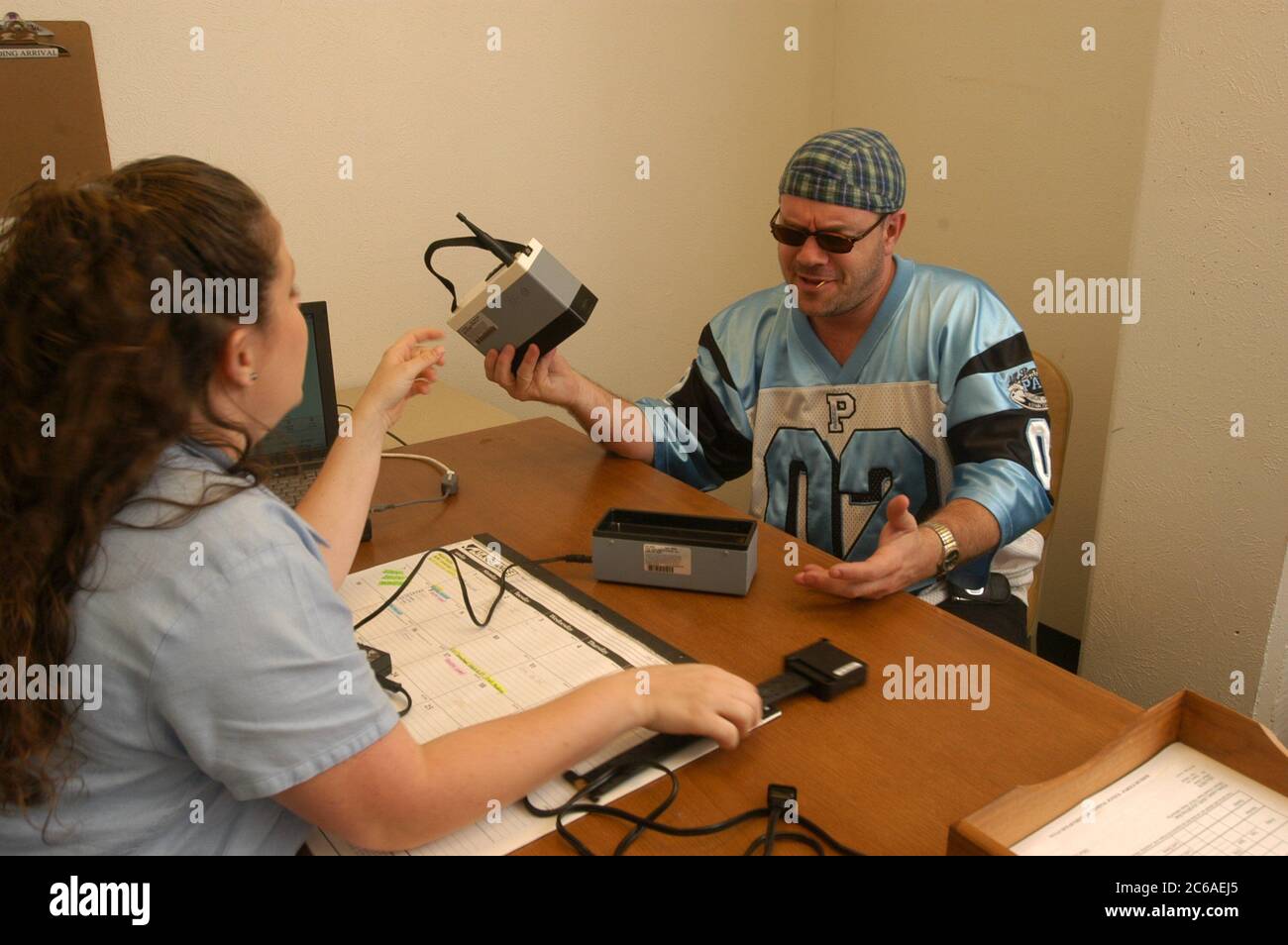 Austin Texas September 5 2003 Female County Parole Officer Explains