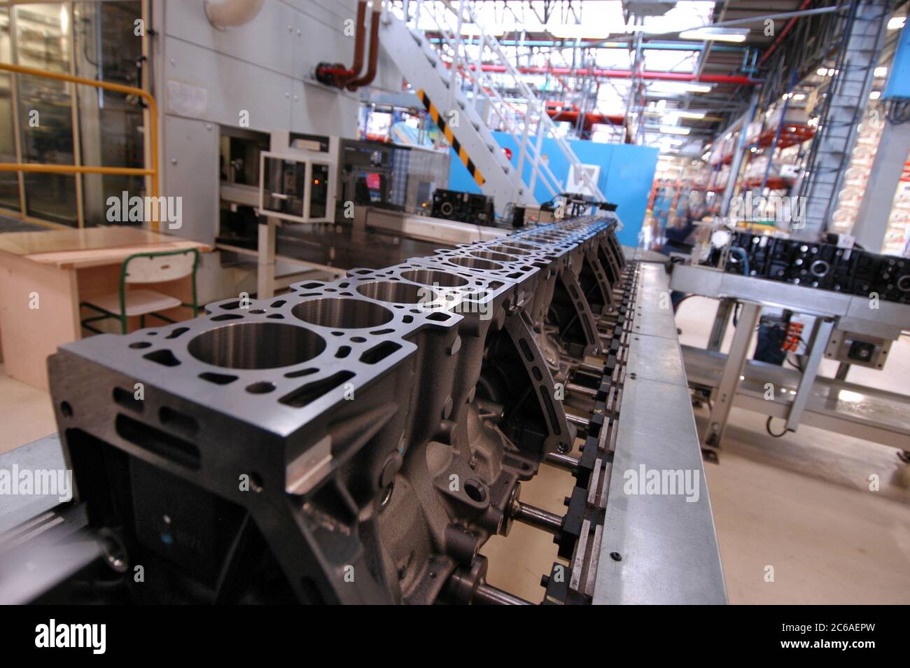 engine block on a production assembly line Stock Photo - Alamy